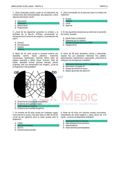 Simulacros RM resueltos Qx medic 4A | Andrea Llanqui García | uDocz