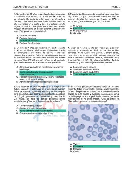 Simulacros RM resueltos Qx medic 3B | Andrea Llanqui García | uDocz