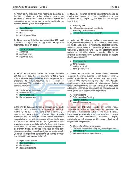 Simulacros RM resueltos Qx medic 4B | Andrea Llanqui García | uDocz