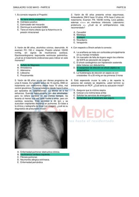 Simulacros RM resueltos Qx medic 5B | Andrea Llanqui García | uDocz