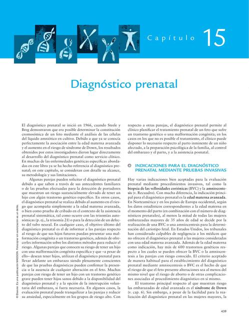 Thompson Diagnostico Prenatal Cap 15 | Tania Duque García | uDocz