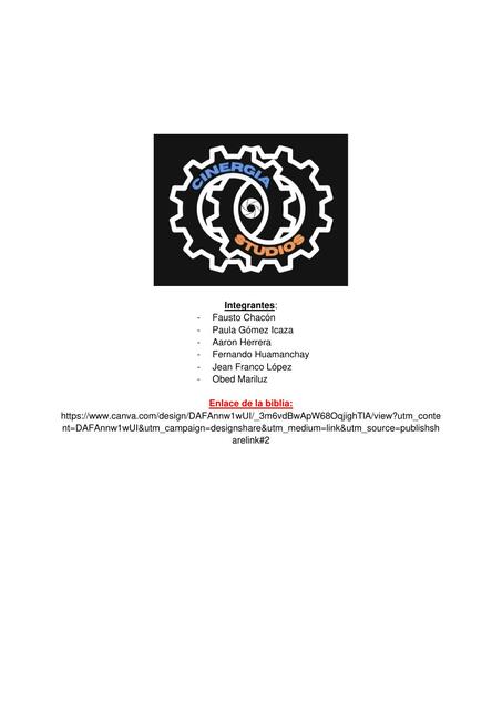 CINERGIA STUDIOS BIBLIA | Fausto | uDocz