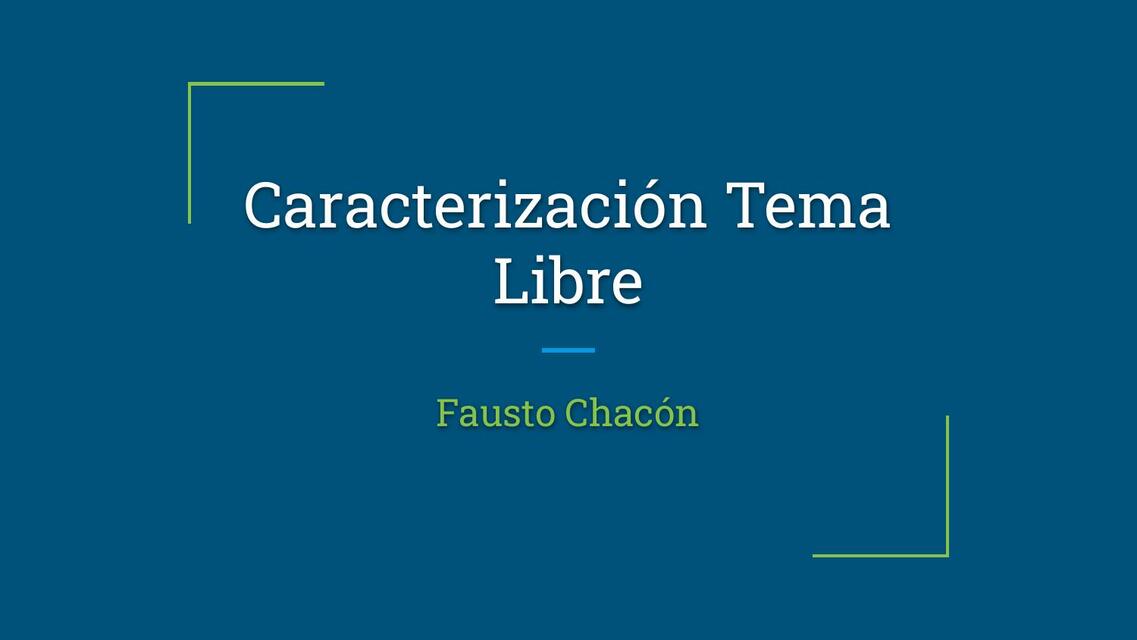 Caracterización Tema Libre | Fausto | uDocz