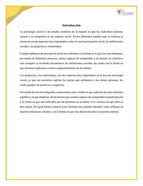 Percepción social y atribución social | Psico apuntes | uDocz