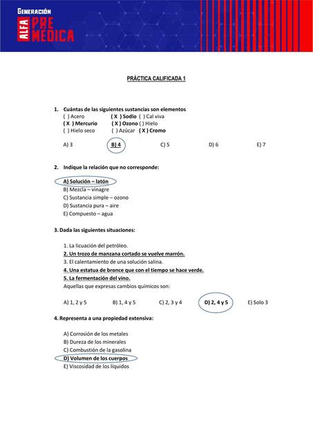 3 PRÁCTICA CALIFICADA 1 QUÍMICA | Jhon | uDocz