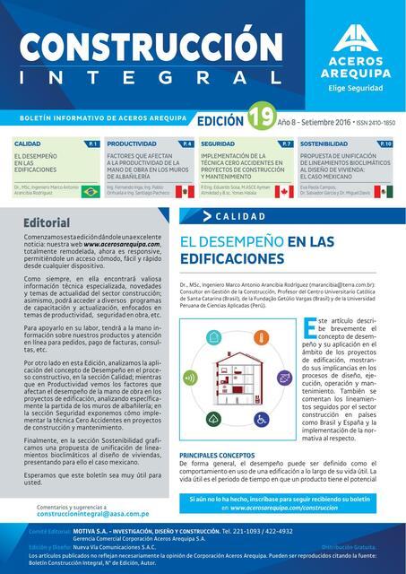 Boletin Construccion Integral 19 | Aaron Pereyra Bellido | uDocz