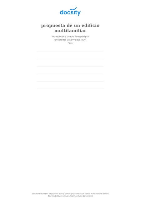 propuesta de un edificio multifamiliar | Sayda Sullca | uDocz