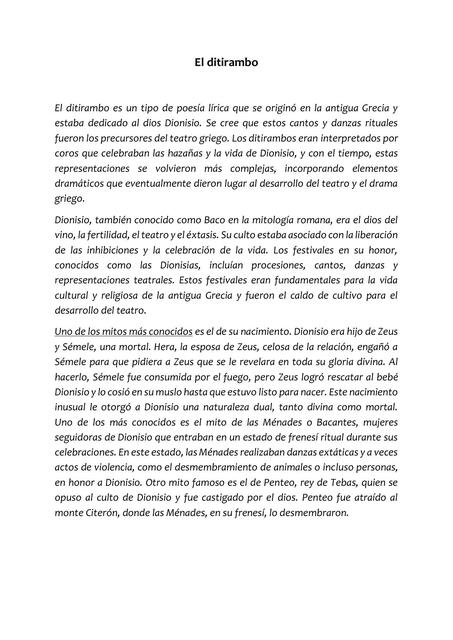 El ditirambo | developer.ishtar | uDocz