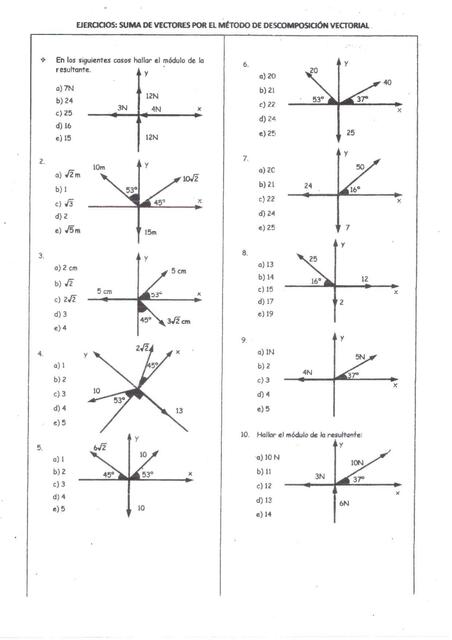 Ejercicio de Vectores Descomposicion Rectangular | Alexis Jair | uDocz