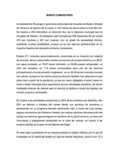 CONTEXTO COMUNITARIO | Dulce Icela | uDocz