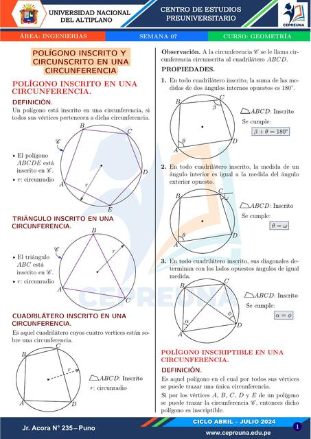Polígono inscrito y circunscrito en una circunferencias | Cristhian DG ...