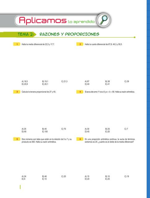 Razones Y Proporciones 1 Frank Udocz