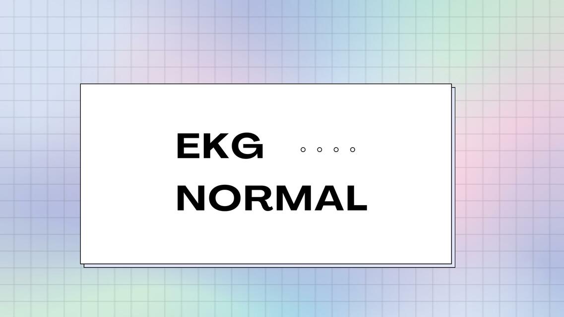 Resúmenes de ekg normal | Descarga apuntes de ekg normal