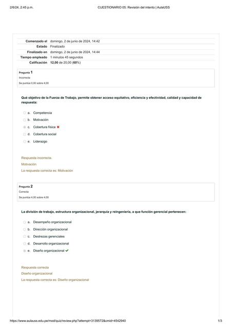 CUESTIONARIO 05 - SALUD PUBLICA IV | Leonardo Díaz Vásquez | uDocz