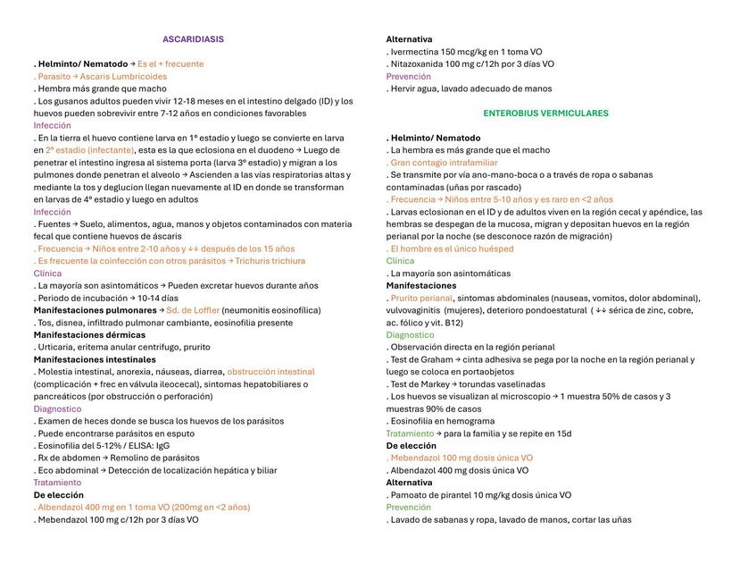 Parasitosis intestinal | carolina gonzales | uDocz