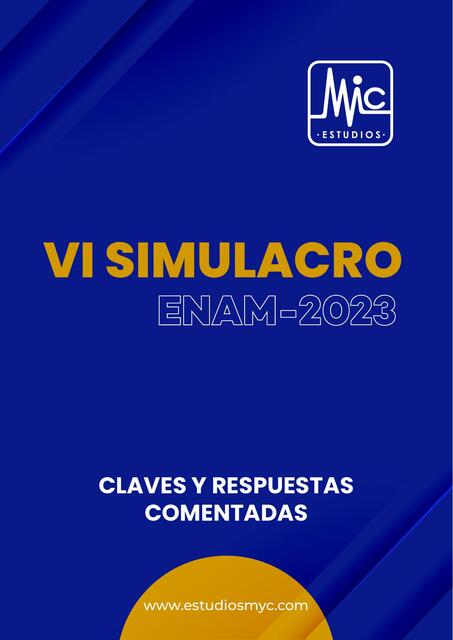 Simulacro VI ENAM 2023 resuelto | Andrea Llanqui García | uDocz