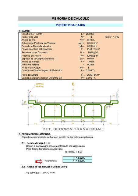 PUENTE VIGA CAJON | Edwin Malca ore | uDocz