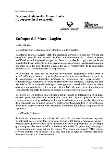 Curso Enfoque del Marco Logico | Isrrael | uDocz