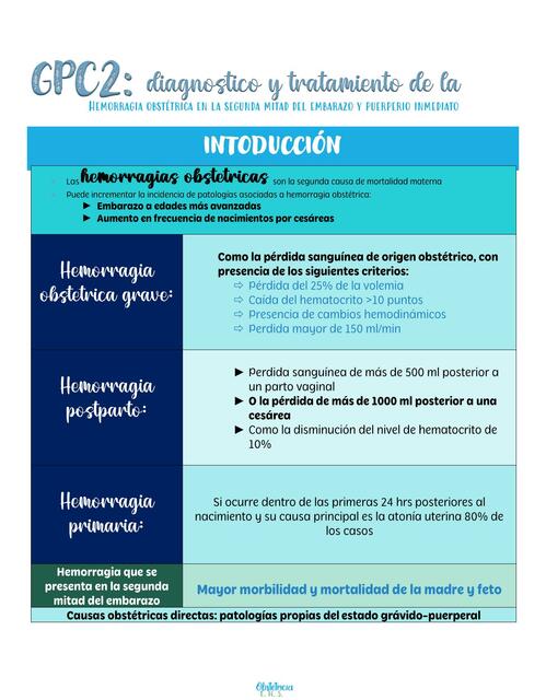 GPC-HEMORRAGIA OBSTETRICA | Elizabeth H.S. | uDocz