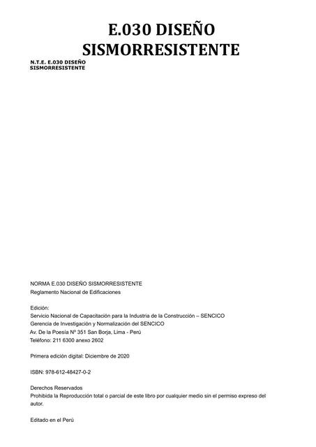 Norma E 030 Diseño sismorresistente | Christian fernandez villafuerte ...