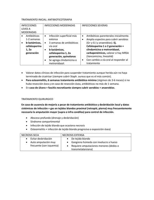 TRATAMIENTO INICIAL PIE DIABETICO INFECTADO | uDocz