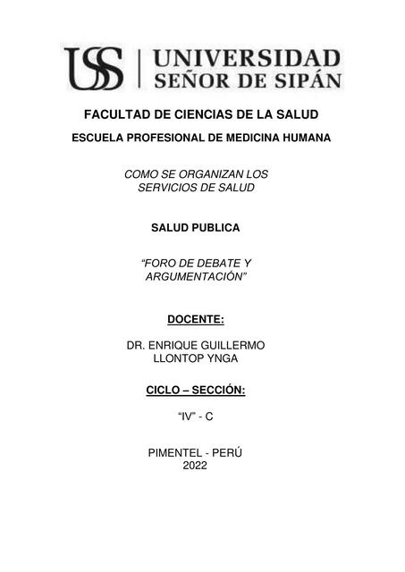 FDA - SALUD PÚBLICA IV | Leonardo Díaz Vásquez | uDocz