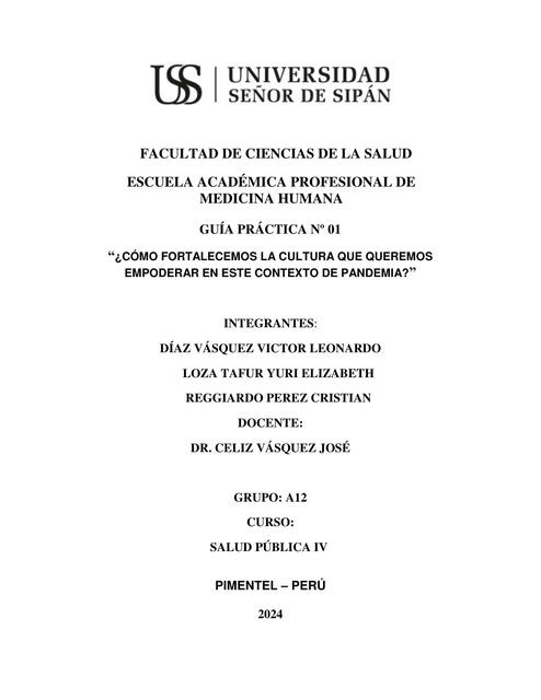 GUÍA PRÁCTICA 01 - SALUD PÚBLICA IV | Leonardo Díaz Vásquez | uDocz