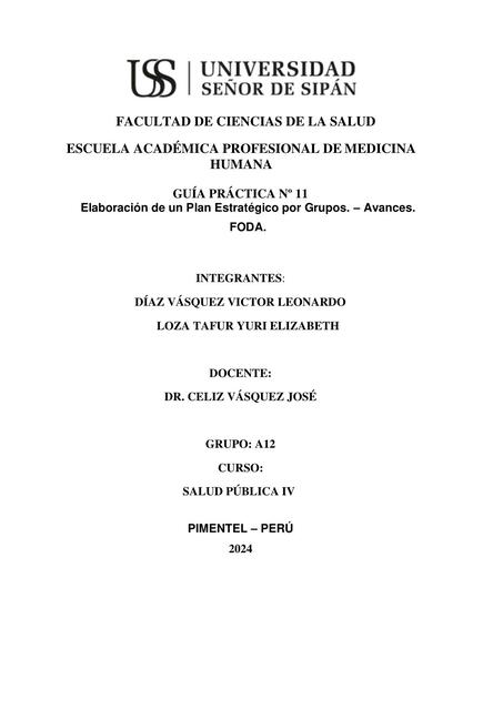 GUÍA PRÁCTICA 11 - SALUD PÚBLICA IV | Leonardo Díaz Vásquez | uDocz