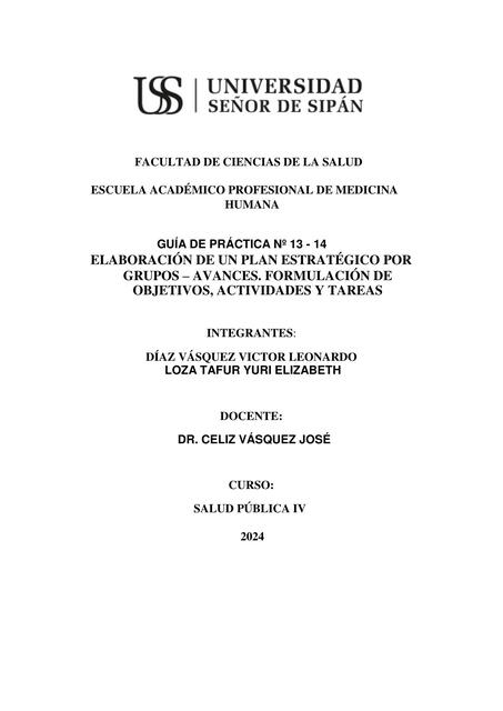 GUÍA PRÁCTICA 13,14 - SALUD PÚBLICA IV | Leonardo Díaz Vásquez | uDocz