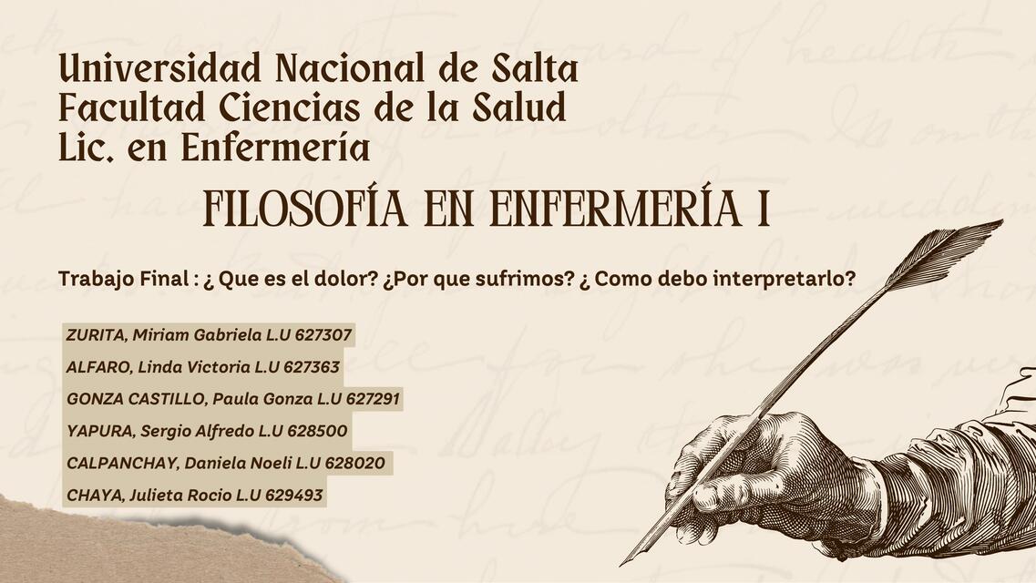 Filosofía en enfermería I | Ga | uDocz