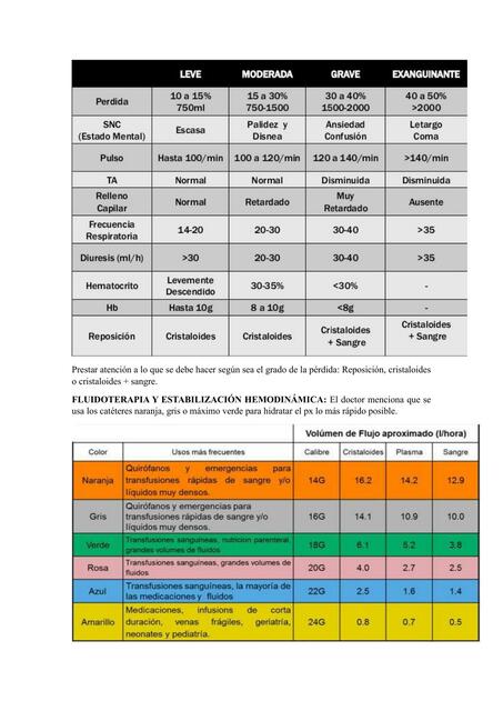 FLUIDOTERAPIA Y ESTABILIZACIÓN HEMODINÁMICA | Ayleen Torres Sánchez | uDocz