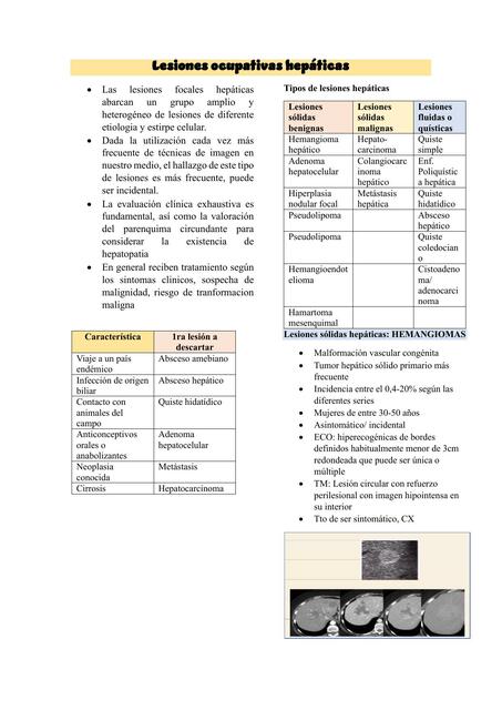 Lesiones ocupativas hepáticas | Ayleen Torres Sánchez | uDocz