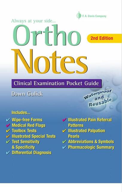 Ortho Notes Clinical ExaminaBookFi org | Cristopher | uDocz