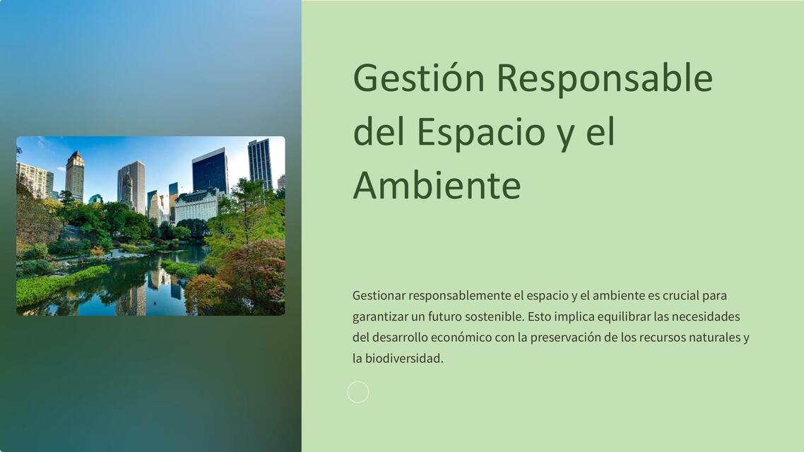 Gestion Responsable del Espacio y el Ambiente | Dayana | uDocz