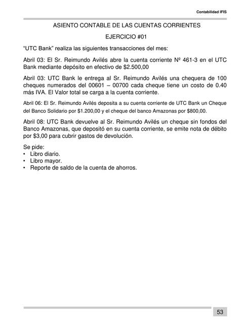 Ejercicios de asientos contables | uDocz