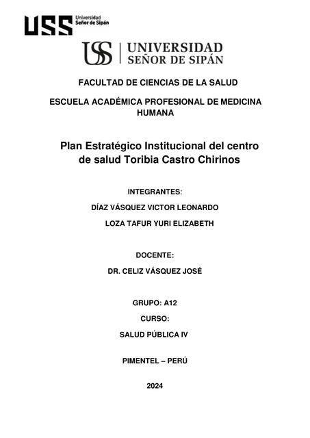 PAF PRÁCTICO - SALUD PÚBLICA IV | Leonardo Díaz Vásquez | uDocz