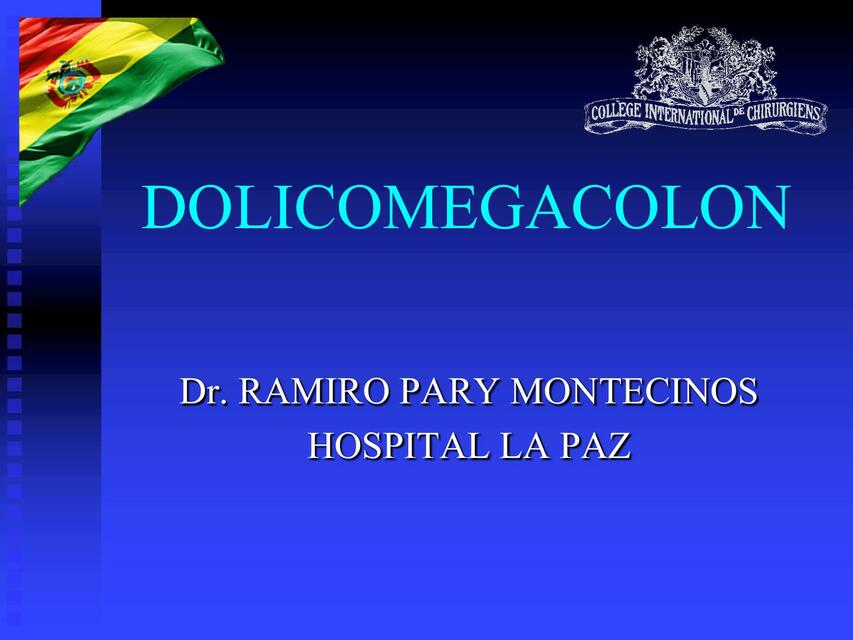 Resúmenes de Dolicomegacolon | Descarga apuntes de Dolicomegacolon