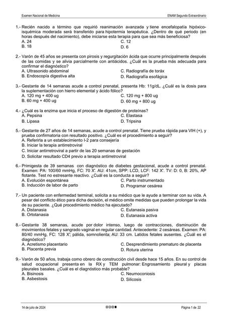 examen enam 14 07 | Manuel | uDocz