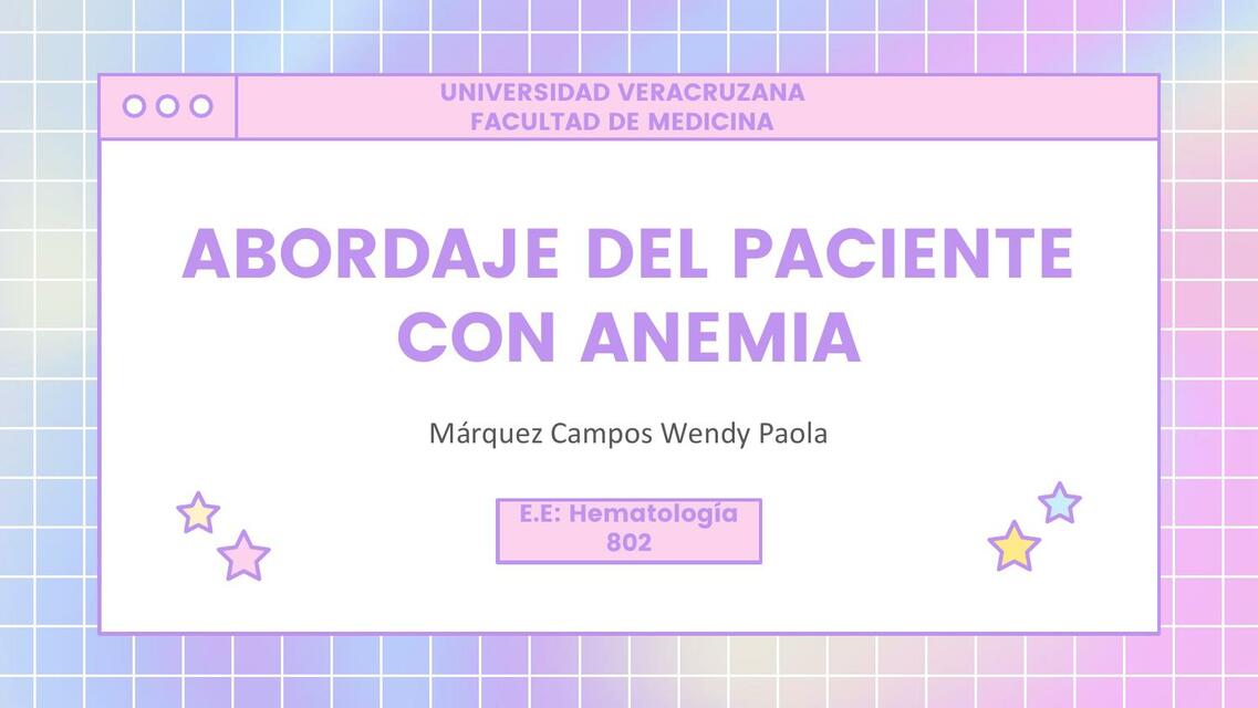 Abordaje del paciente con anemia | Chaosmere | uDocz