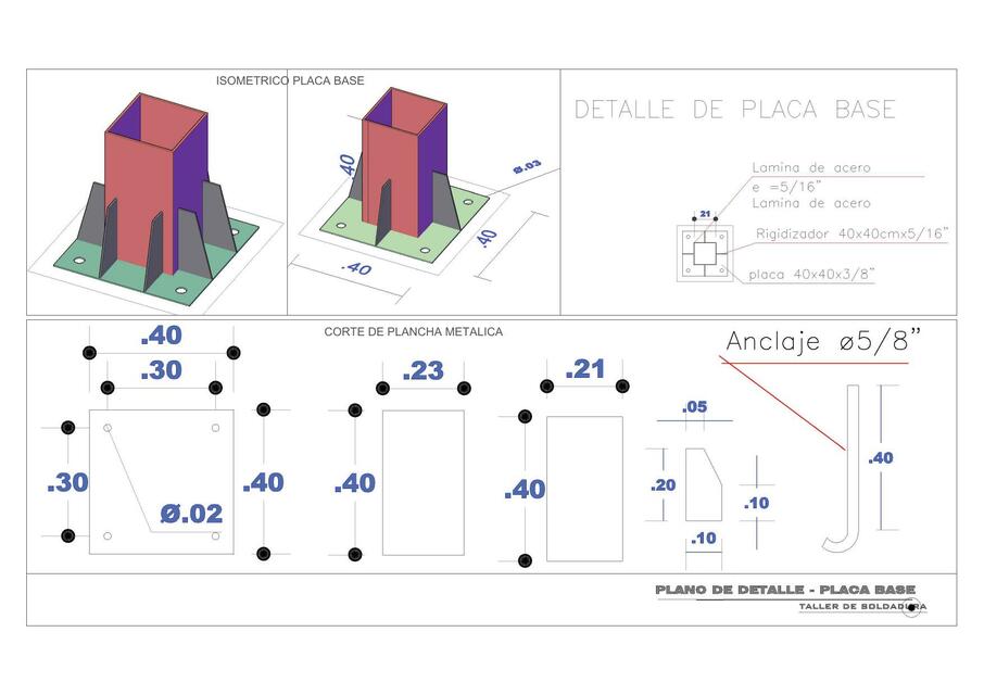 ISOMTRICO PLACA BASE | Proyectos | uDocz