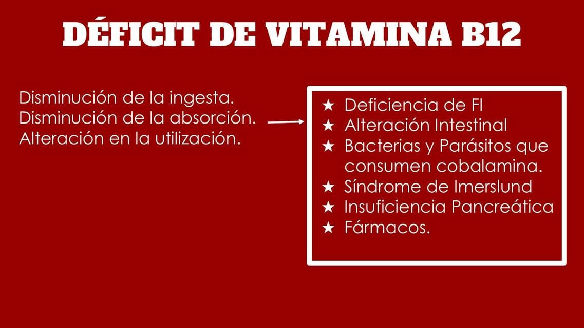 DÉFICIT DE VITAMINA B12 Y ANEMIA PERNICIOSA | Patricia González Limón ...