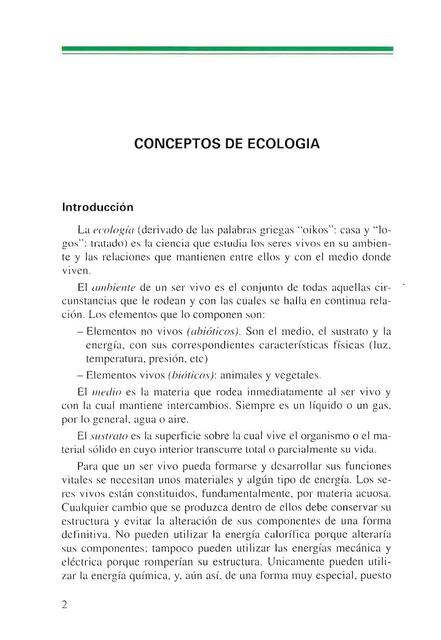 Flashcards de Conceptos de Ecologia | Por Universidad Cayetano Heredia | uDocz