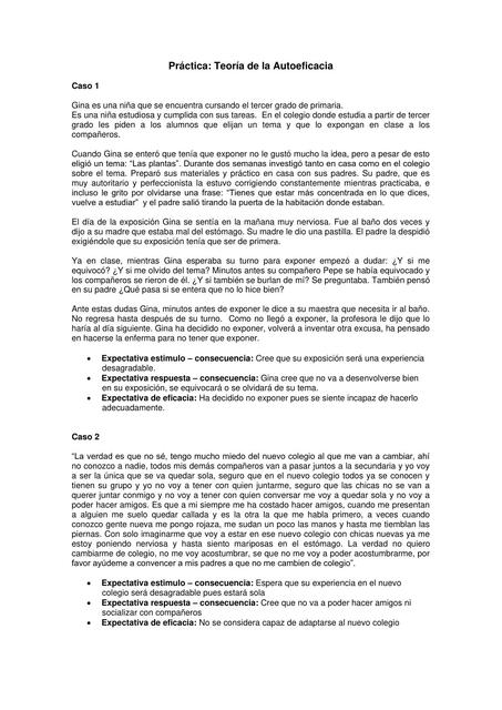 PRACTICA AUTOEFICACIA | Claudia Quispe | uDocz