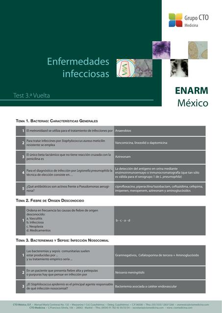 Flashcards de PAR infecto | Por MEDICSTORE | uDocz