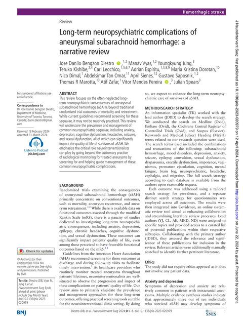 Complicaciones neuropsiquiatricas a largo plazo de | LU | uDocz