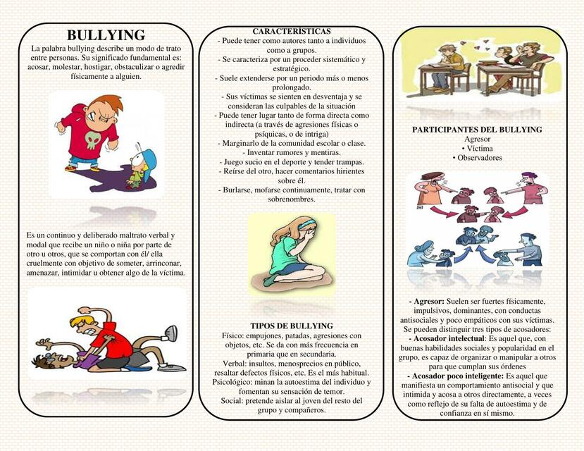 Triptico del Bullying | Lehisy | uDocz