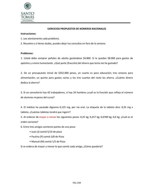 Ejercicios Propuestos 2 | Daniela Cárdenas | uDocz