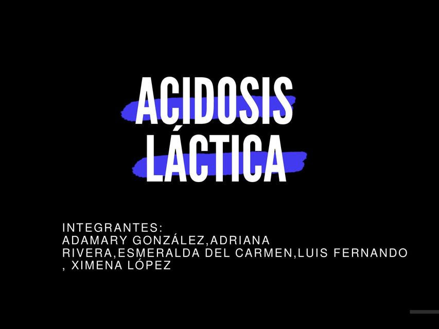 acidosis láctica | Xime Lopez | uDocz