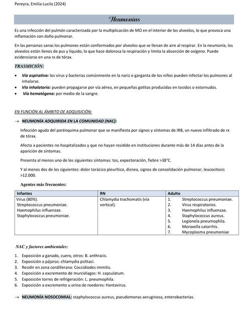 Neumonías Emi Pereyra Udocz