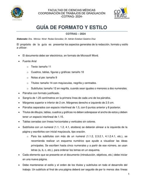 GUÍA DE FORMATO Y ESTILO COTRAG 2024 | JACQUELINE JAZMÍN SOTO LÓPEZ | uDocz